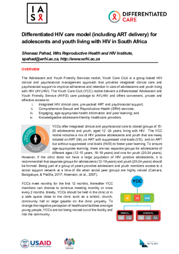 DSD Best Practice Models | Differentiated service delivery
