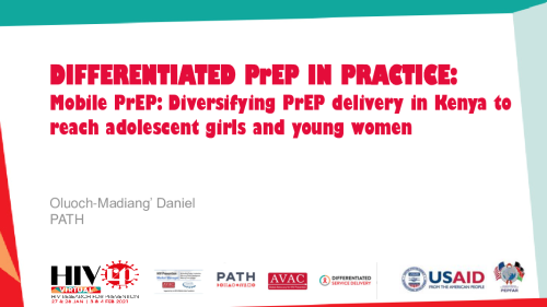 HIVR4P 2021: Virtual satellite session: Bringing PrEP to the people ...