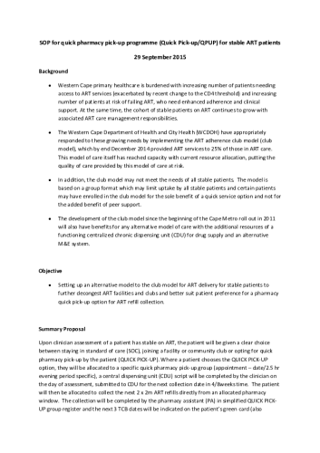 MSF Khayelitsha evening quick pick-up programme | Differentiated ...