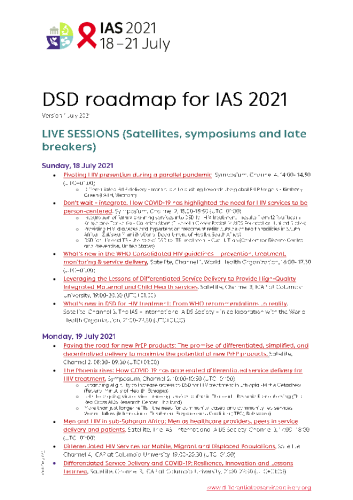 IAS Conference on HIV Science 2021 – DSD satellites and symposia ...