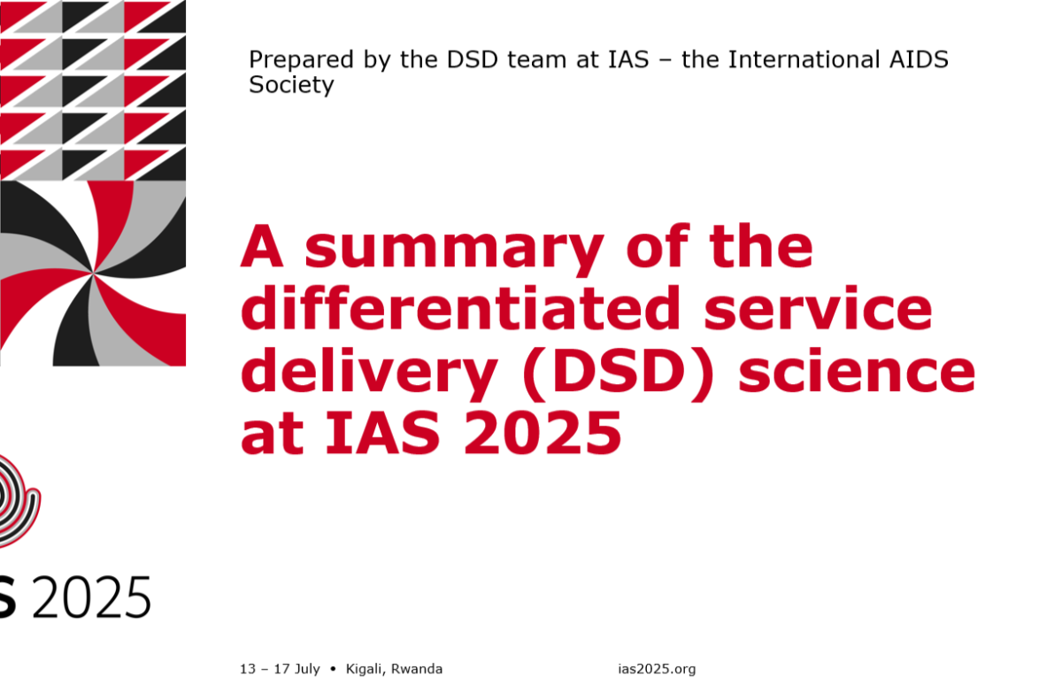 IAS 2025 DSD science summary | Differentiated service delivery