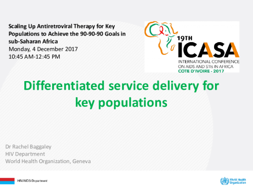 ICASA 2017 satellite session on Scaling Up Antiretroviral Therapy for ...