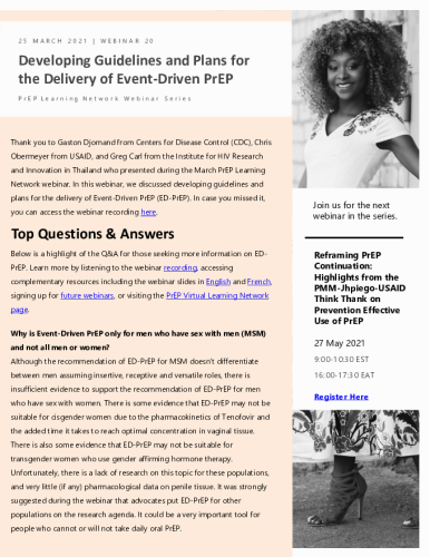 PrEP Watch: PrEP Learning Network COVID-19 and DSD related webinars ...