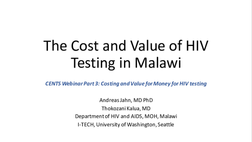 HIV testing and costing resources | Differentiated service delivery