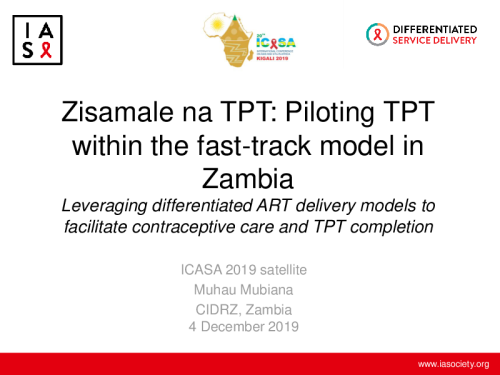 ICASA 2019 satellite session “Leveraging differentiated ART delivery ...